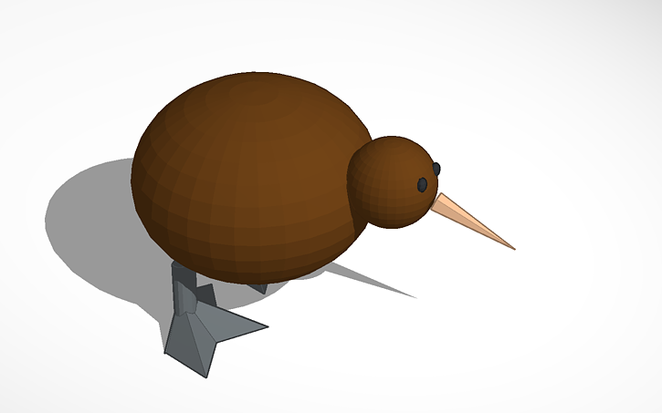 3D design kiwi - Tinkercad