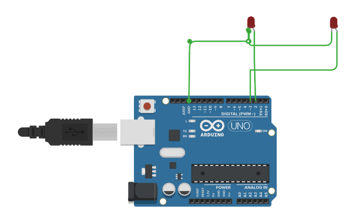 Circuit design LED FLASHER - Tinkercad