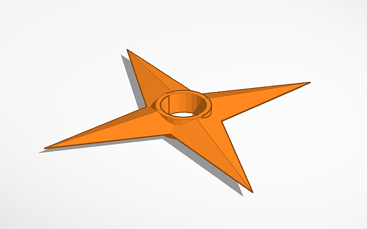 3D design ninja star - Tinkercad