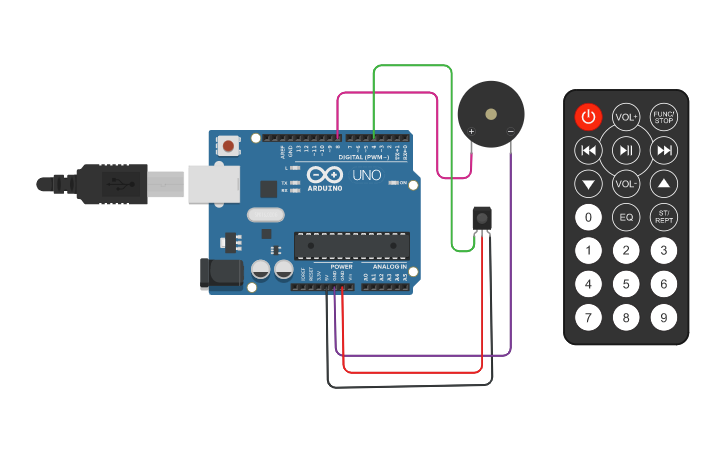 Circuit design FIRE ALARM USING IR SENSOR - Tinkercad