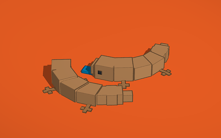 3D design Blue Tongued Lizard - Tinkercad