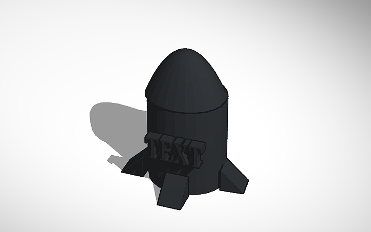 3D design text bomb - Tinkercad