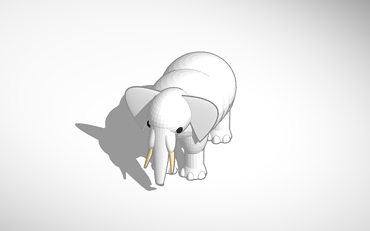 3D design White elephant | Tinkercad