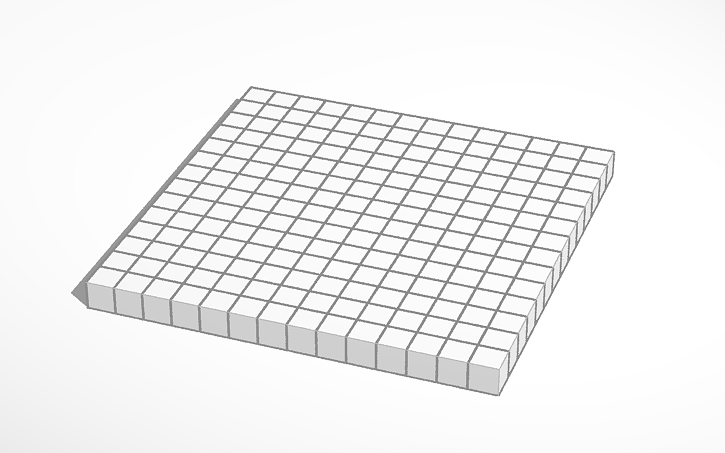 3D design pixel art base | Tinkercad