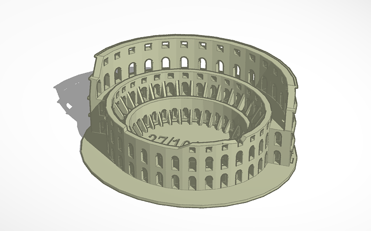3D design colosseum | Tinkercad