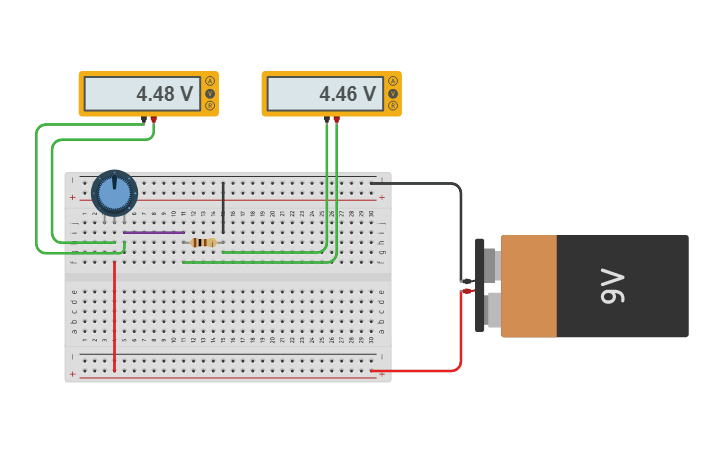 Circuit Design Potenciómetro 4 Tinkercad