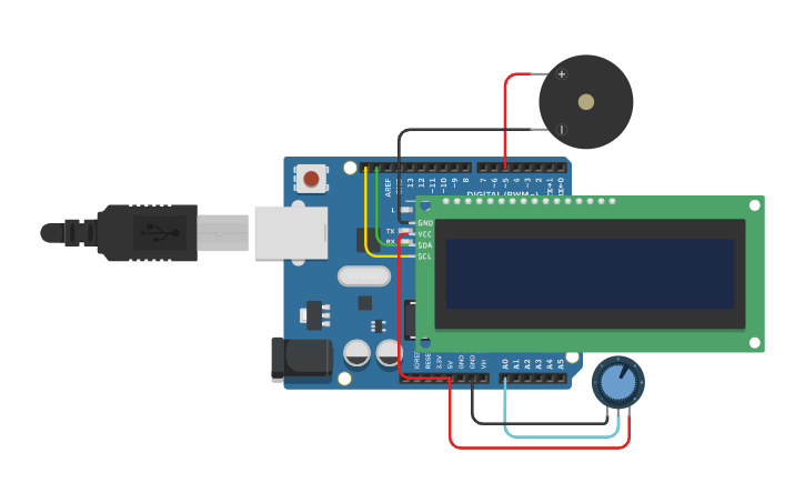 Circuit design Micro Proyecto Ejercicio Medidor de Sonido - Tinkercad