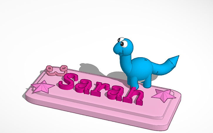3D design Name Tag - Tinkercad