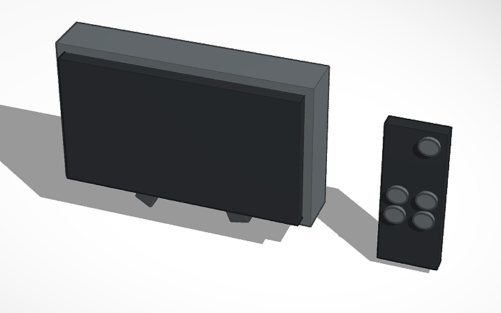3D design TV & Remote | Tinkercad