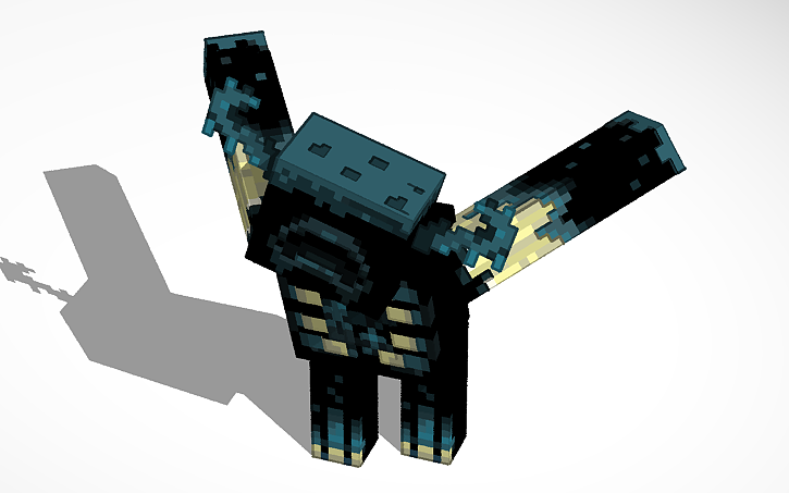 3D design Warden minecraft - Tinkercad