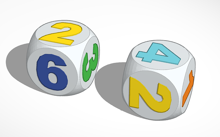 3D design Dice - Tinkercad