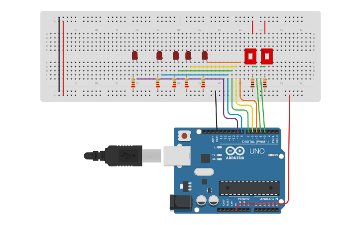 Circuit design practica de operadores logicos | Tinkercad