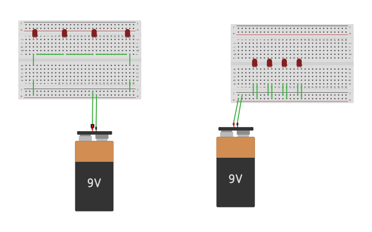 Circuit design Serial parallel | Tinkercad