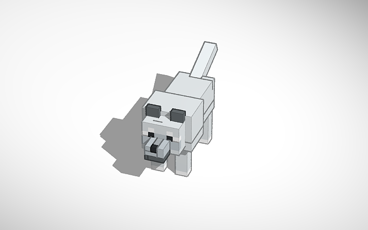 3D design Minecraft Dog Template - Tinkercad