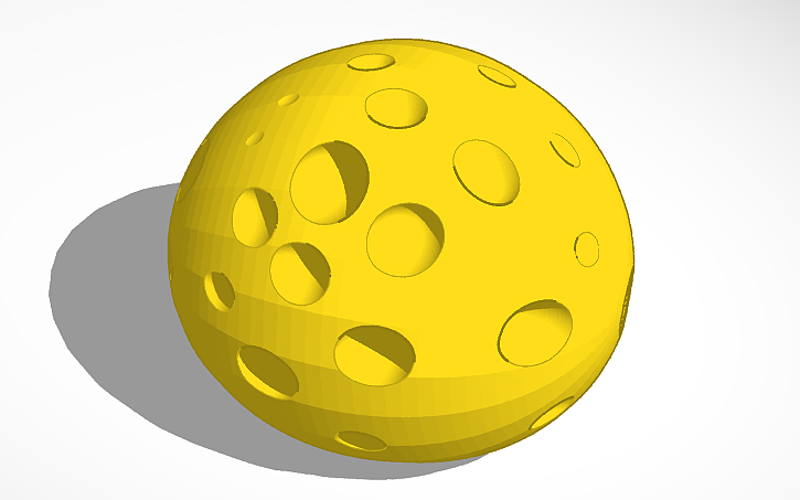 3D design Yellow ball sponge - Tinkercad