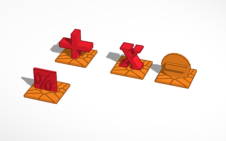 3D design MATH SIGN | Tinkercad