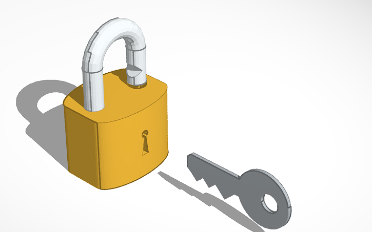 3D design LOCK & KEY - Tinkercad