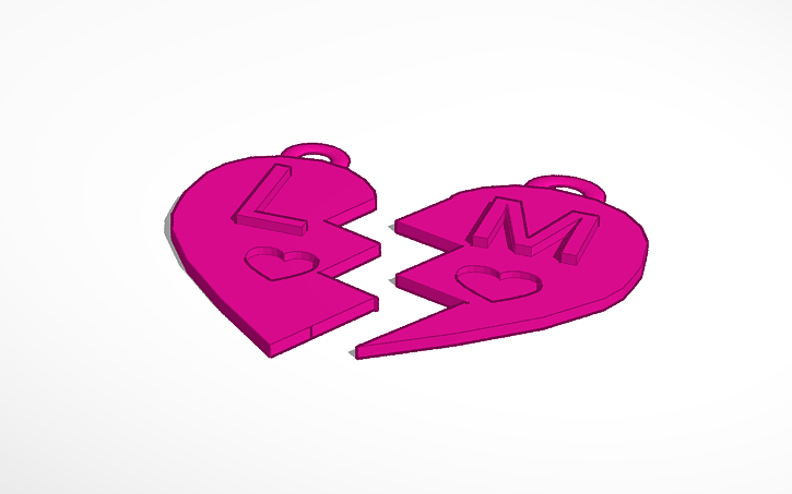 3D design vriendschap hartje 123456789 | Tinkercad