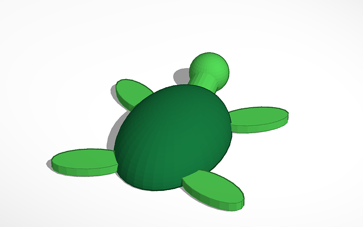 3D design turtle - Tinkercad