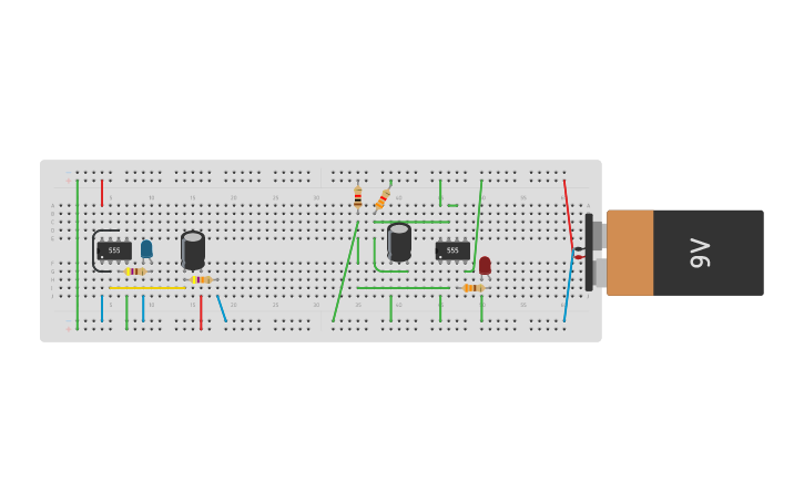 Circuit design Temporizador 555 | Tinkercad