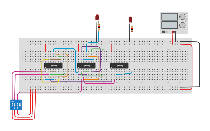 Circuit design Full Adder Using Universal Gates - Tinkercad