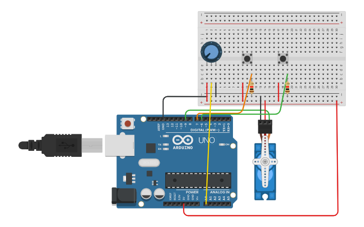 Circuit design VECTOR ARDUINO | Tinkercad