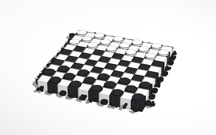 3D design CHECKERS - Tinkercad