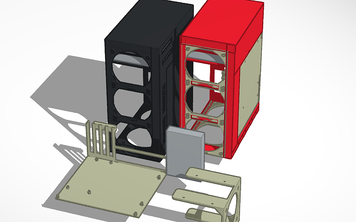 3D design Micro ATX Case-AF (Draft) - Tinkercad