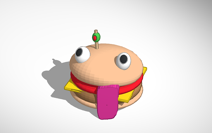 3D design Fortnite burger - Tinkercad