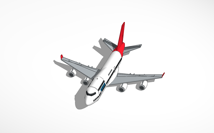 3D design Boeing 747 Qantas - Tinkercad
