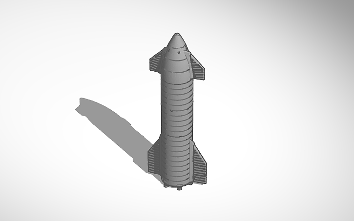 3D design Starship - Tinkercad
