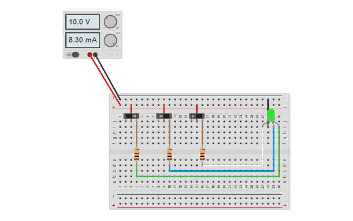Circuit Design Prova Con Breadbord Led Rgb Tinkercad