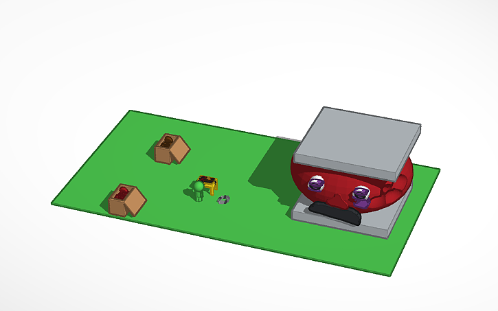 3D design Runmo eats the meat ball man - Tinkercad