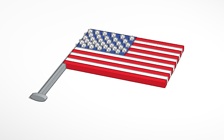 3D design United States Of America Flag - Tinkercad
