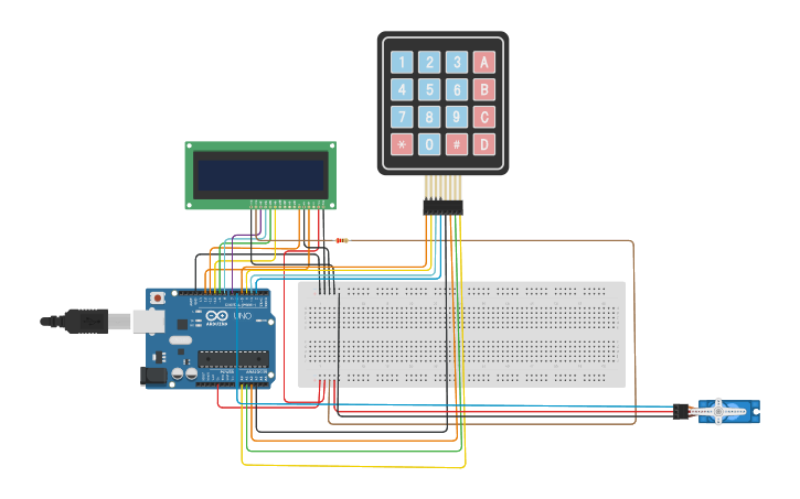 Circuit design safe lock - Tinkercad