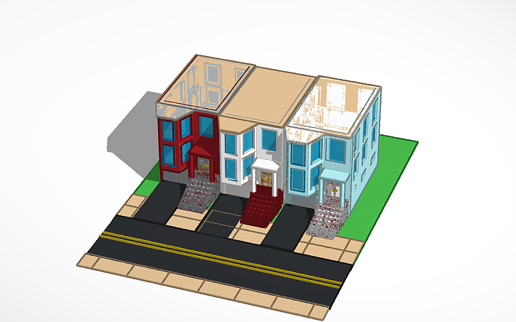 3D design City Houses - Tinkercad