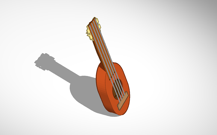 3D design UKULELE - Tinkercad