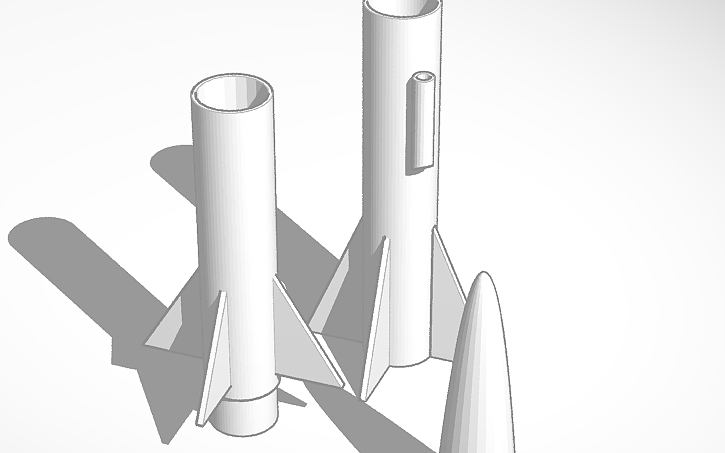 3D design rocket v1 - Tinkercad