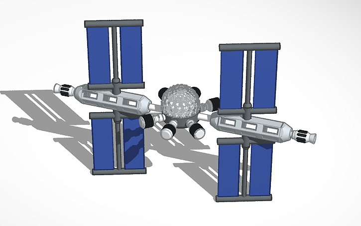 3D design Lunar orbital space station - Tinkercad