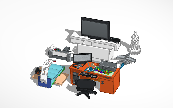 3D design gaming room - Tinkercad