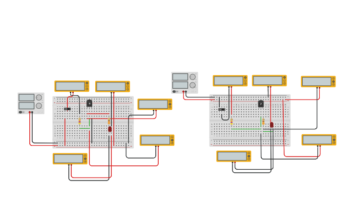 Circuit design Transistor sebagai Saklar (NPN dan PNP) - Tinkercad Circuit design Transistor sebagai Saklar (NPN dan PNP) - Tinkercad