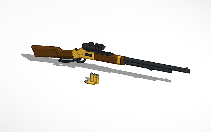 3D design lever action rifle - Tinkercad