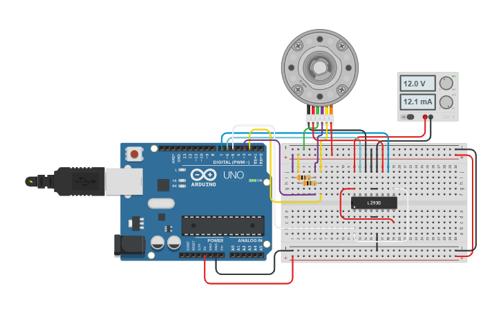 Circuit design CONTROL DE LA POSICIÓN DE UN MOTOR CON PID 1 | Tinkercad