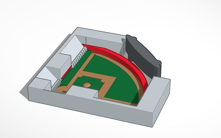 3D design Baseball Stadium - Tinkercad