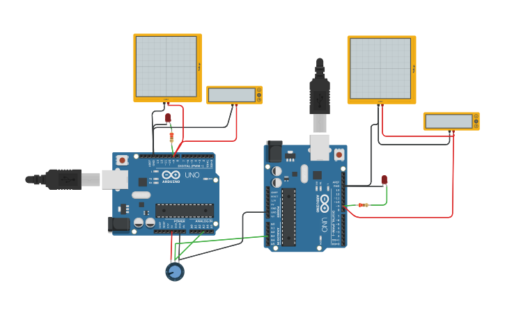 Circuit design Analogue read in Arduino and C | Tinkercad