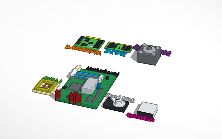3d Design Computer Parts Tinkercad