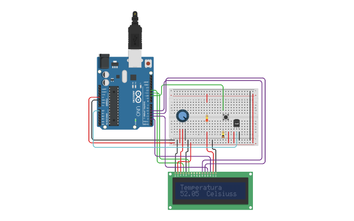 Circuit design Sensor Analógico - Tinkercad
