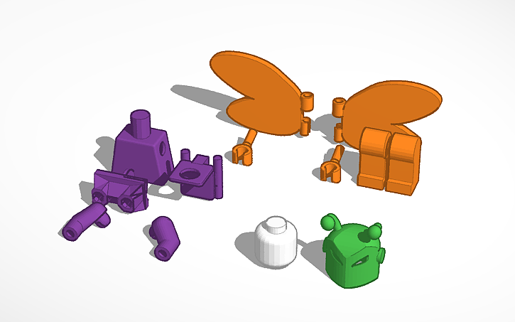 3D design Lego Killer Moth - Tinkercad