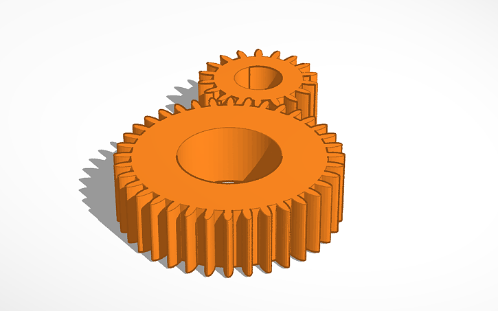 3D design fine tooth gears - Tinkercad