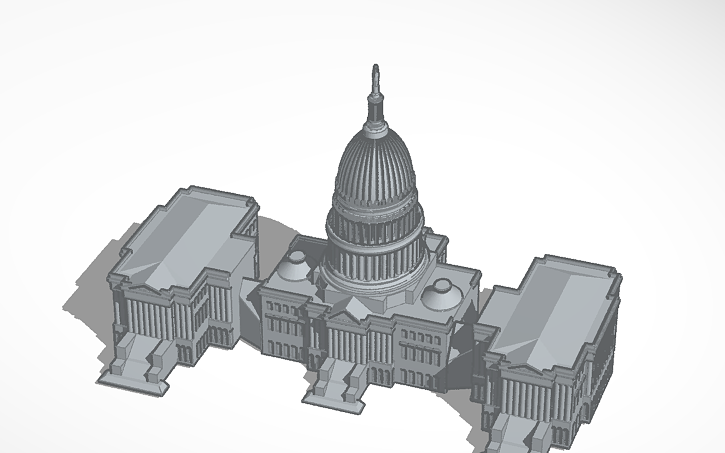 3D design U.S capital building - Tinkercad